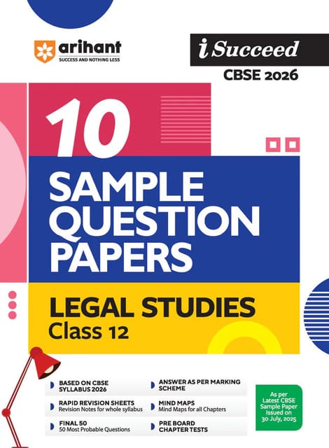 Class 12 Legal Studies I Succeed Sample Paper CBSE | Arihant | Latest ...